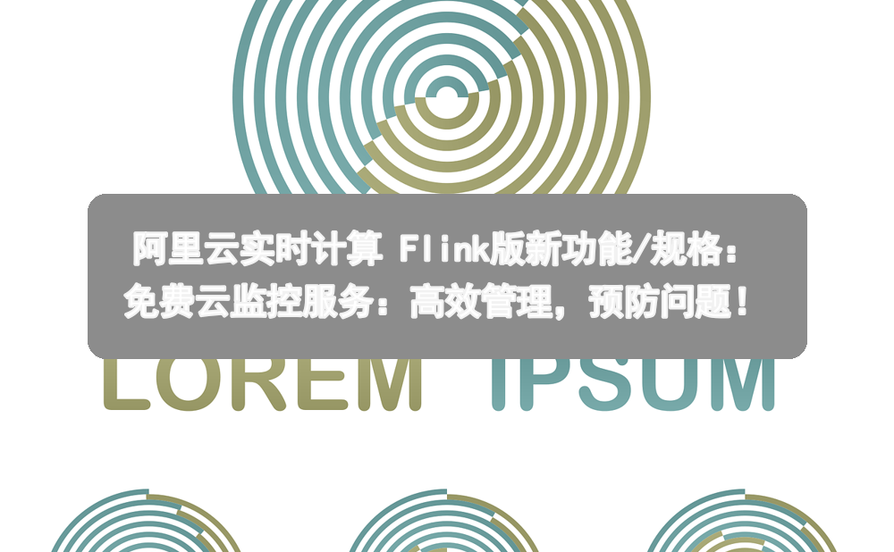 阿里云实时计算 Flink版新功能规格:免费云监控服务:高效管理,预防问题! 阿狸测试