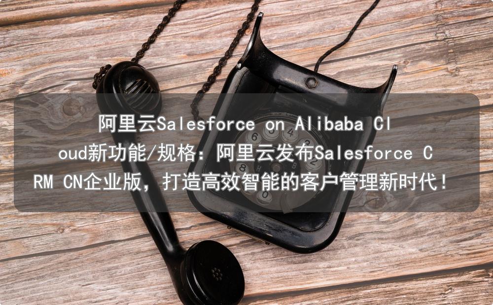 阿里云Salesforce on Alibaba Cloud新功能/规格：阿里云发布Salesforce CRM CN企业版 - 阿狸测试